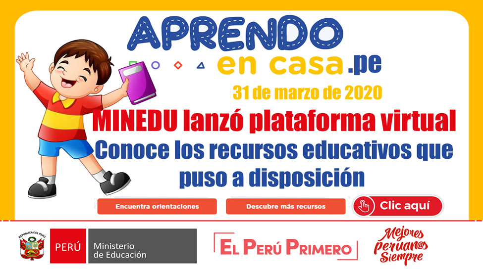 APRENDO EN CASA .pe: Conoce y usa los Recursos Educativos que están ...